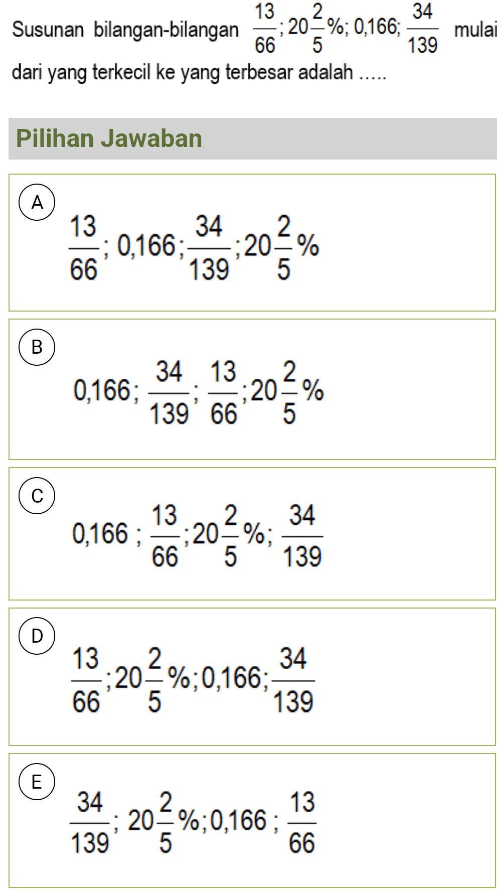 Susunan bilangan-bilangan $ {13}{66}; 20 | StudyX