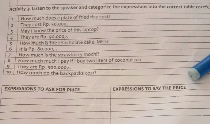 Activity 3: Listen to the speaker and | StudyX