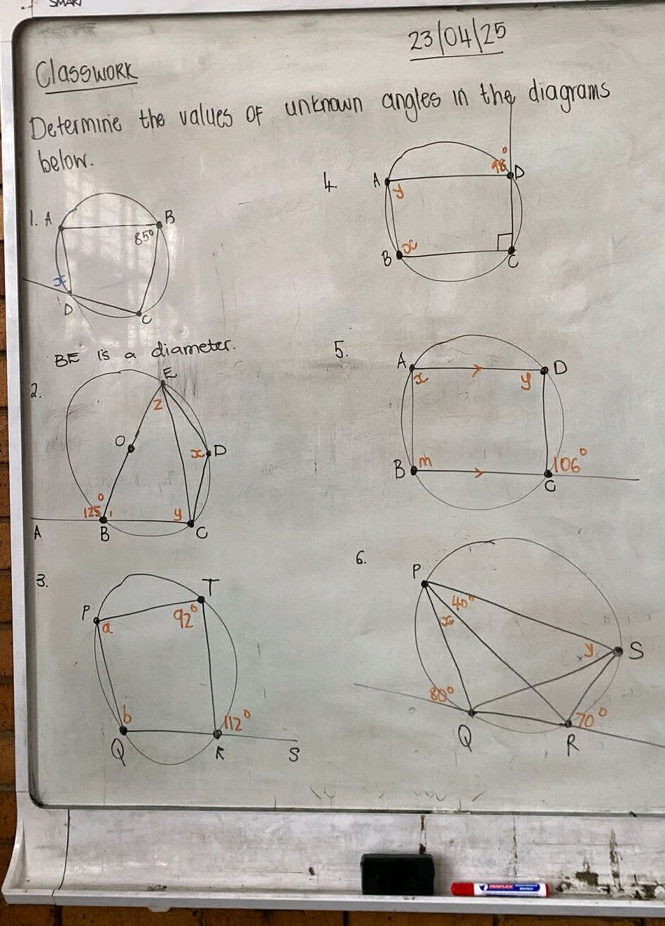Determine the values of unknown angles in | StudyX