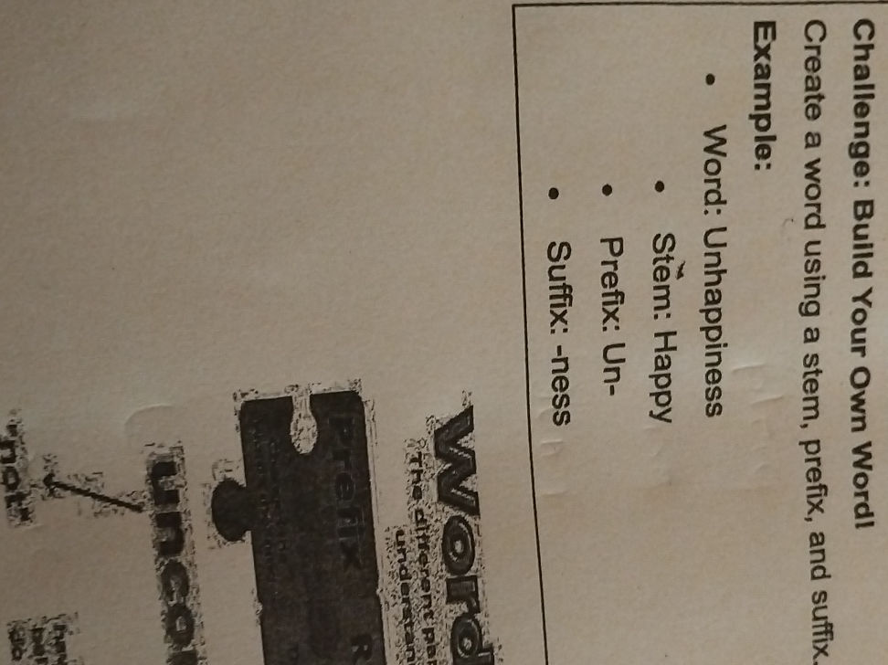 Challenge: Build Your Own Word! Create a | StudyX