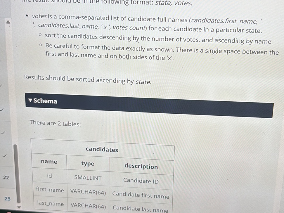 The result should be in the following | StudyX