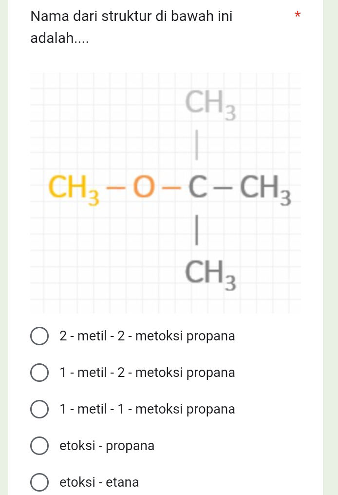 Nama dari struktur di bawah ini adalah.... | StudyX