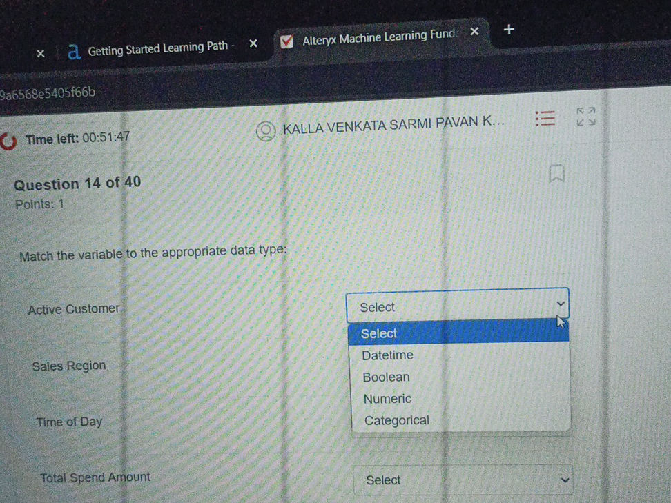 Match the variable to the appropriate data | StudyX