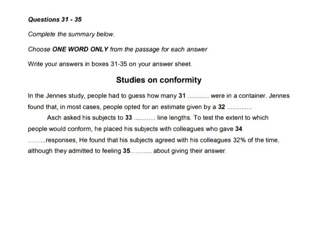 Questions 31-35 Complete the summary below. | StudyX