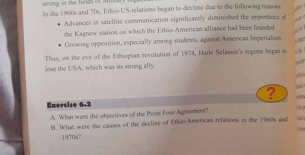 Exercise 6.2 A. What were the objectives of | StudyX