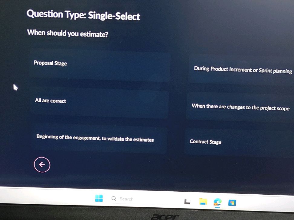 Question Type: Single-Select When should | StudyX