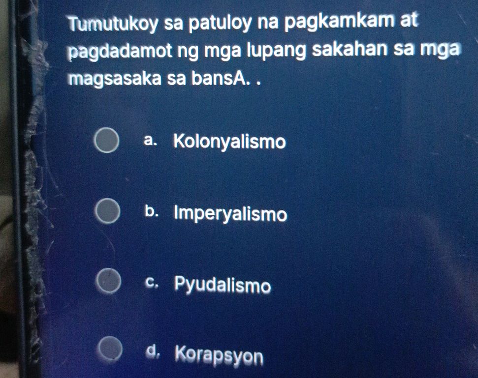 Tumutukoy sa patuloy na pagkamkam at | StudyX
