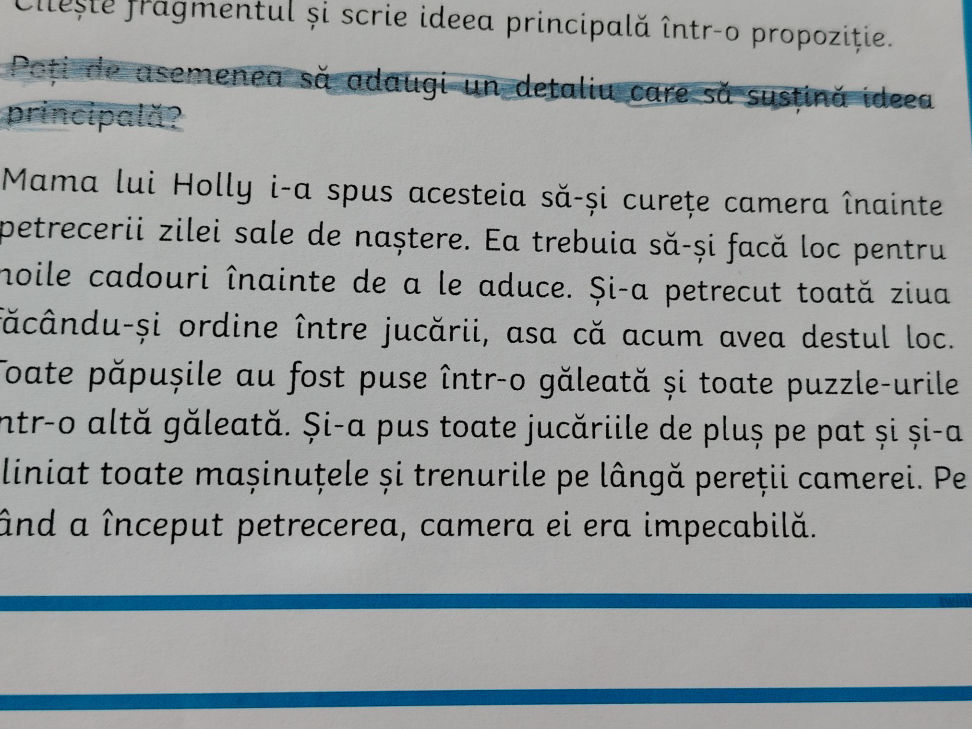 Citește fragmentul și scrie ideea principală | StudyX