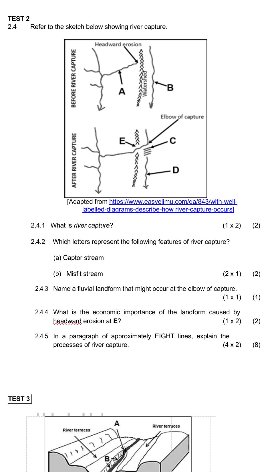 Refer to the sketch below showing river | StudyX