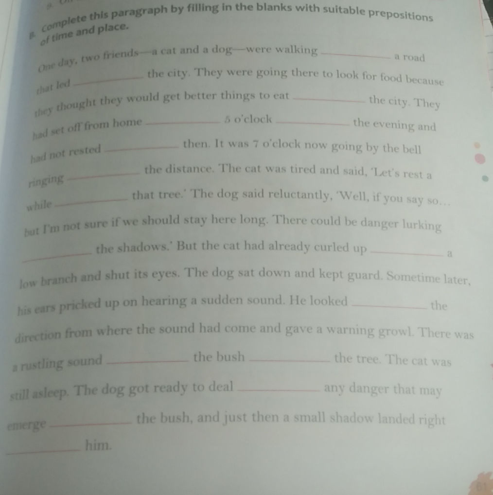 B. Complete this paragraph by filling in the | StudyX