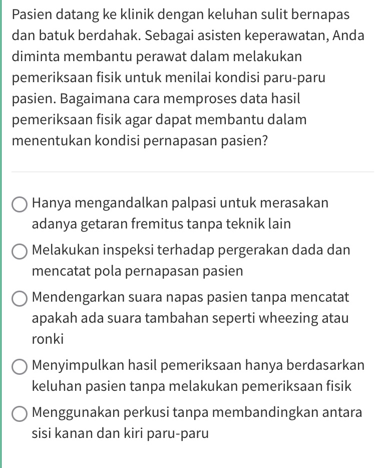 Pasien datang ke klinik dengan keluhan sulit | StudyX