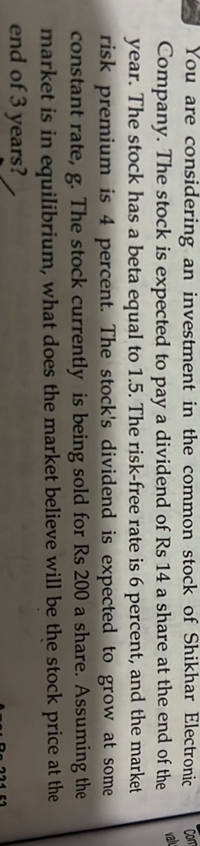 You are considering an investment in the | StudyX