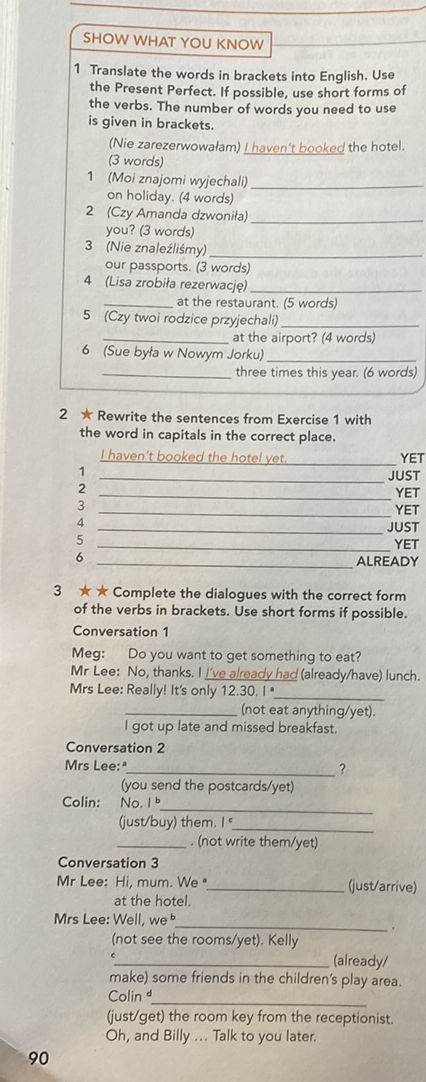 1 Translate the words in brackets into | StudyX