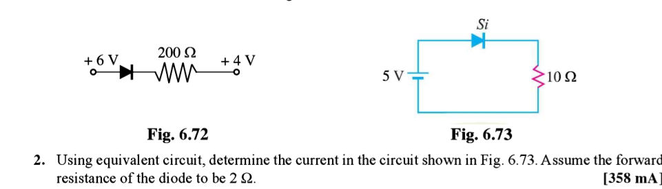 Using equivalent circuit, determine the | StudyX