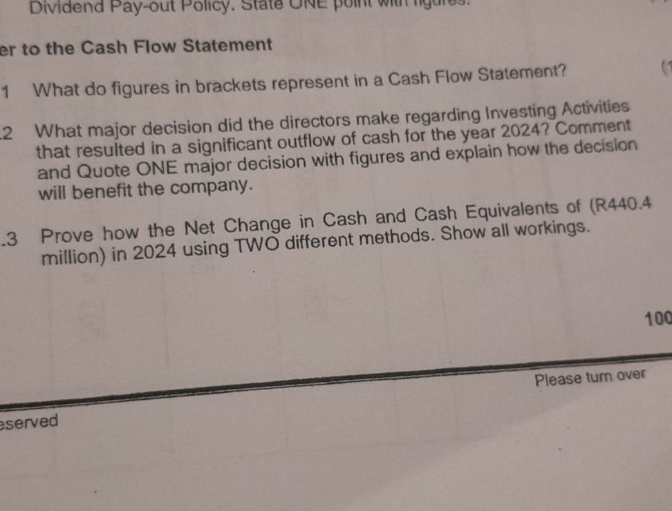 1. What do figures in brackets represent in | StudyX