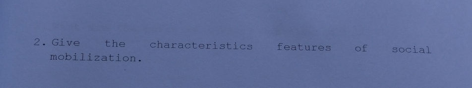 2. Give the characteristics features of | StudyX