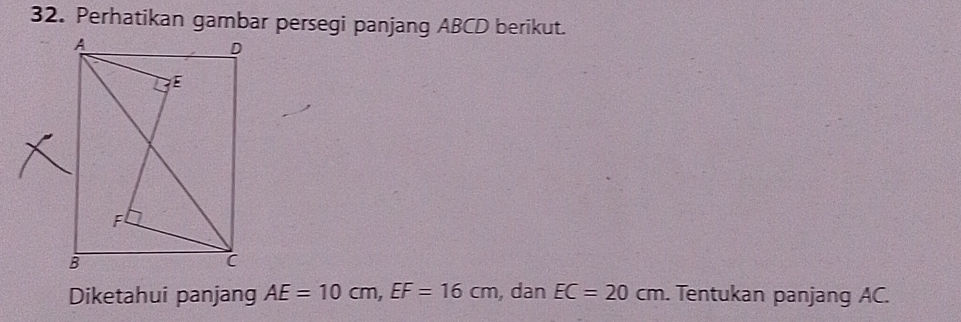 Perhatikan gambar persegi panjang ABCD | StudyX