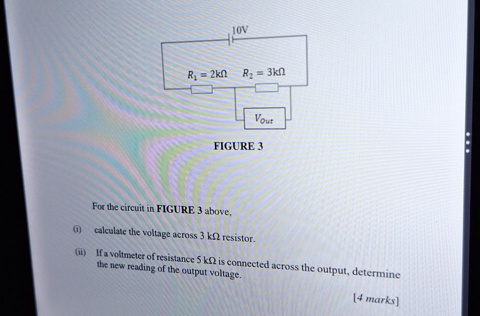 For the circuit in FIGURE 3 above, (i) | StudyX