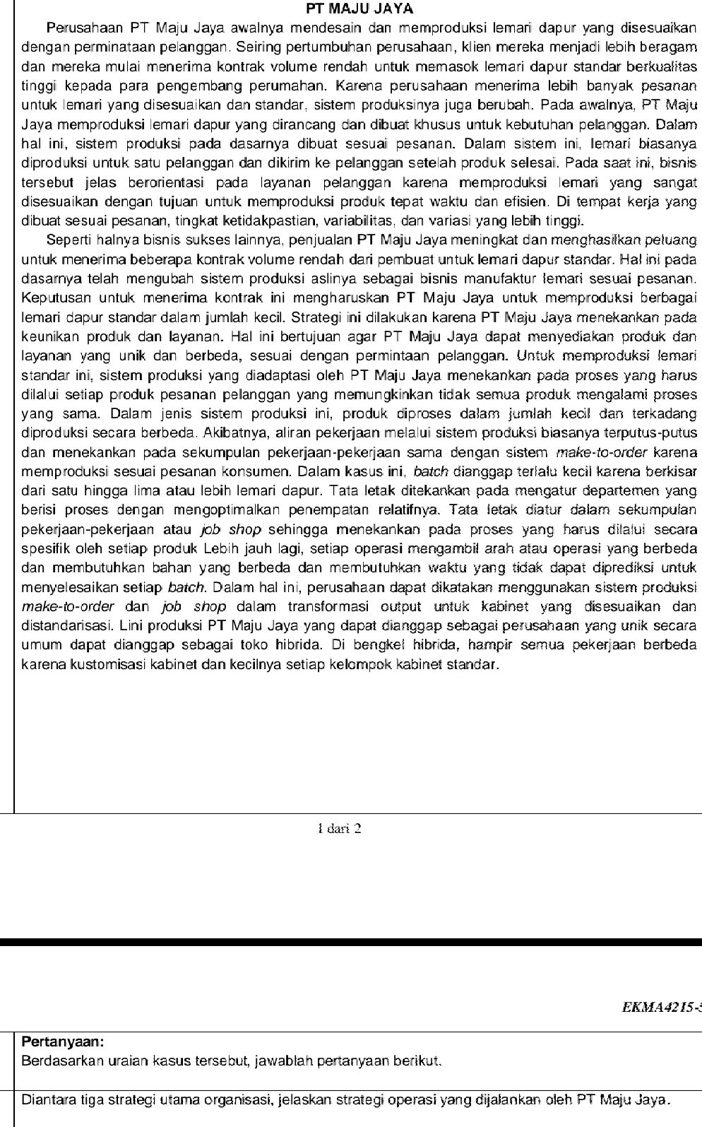 Pertanyaan: Berdasarkan uraian kasus | StudyX