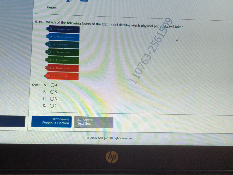 Q40. Which of the following layers of the | StudyX