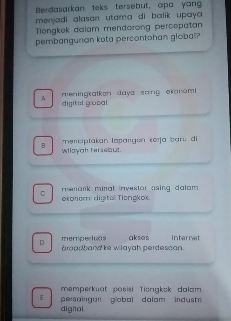 Berdasarkan teks tersebut, apa yang menjadi | StudyX