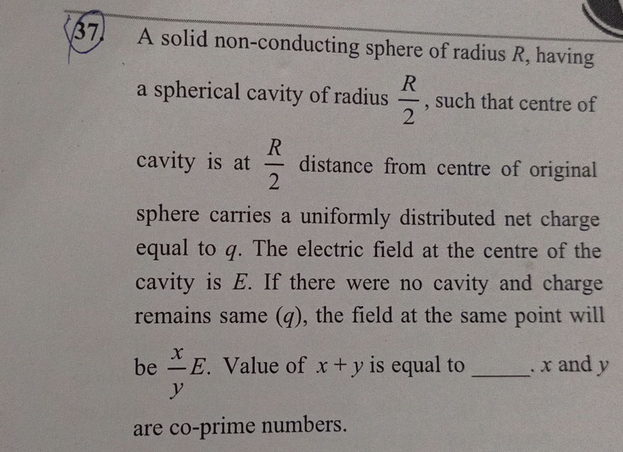 A solid non-conducting sphere of radius $R$, | StudyX