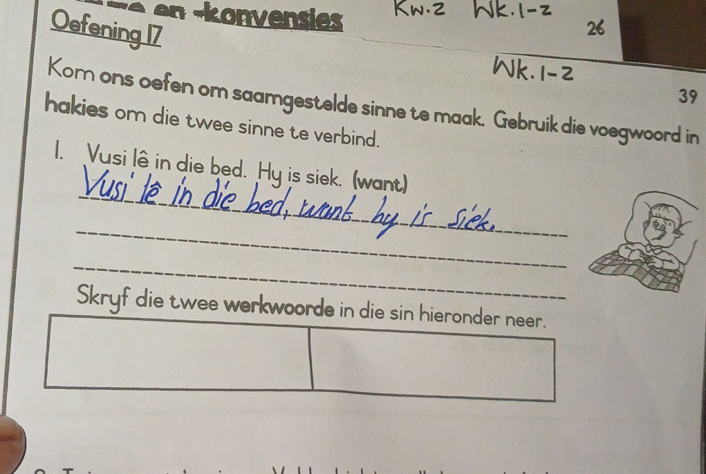 Kom ons oefen om saamgestelde sinne te maak. | StudyX