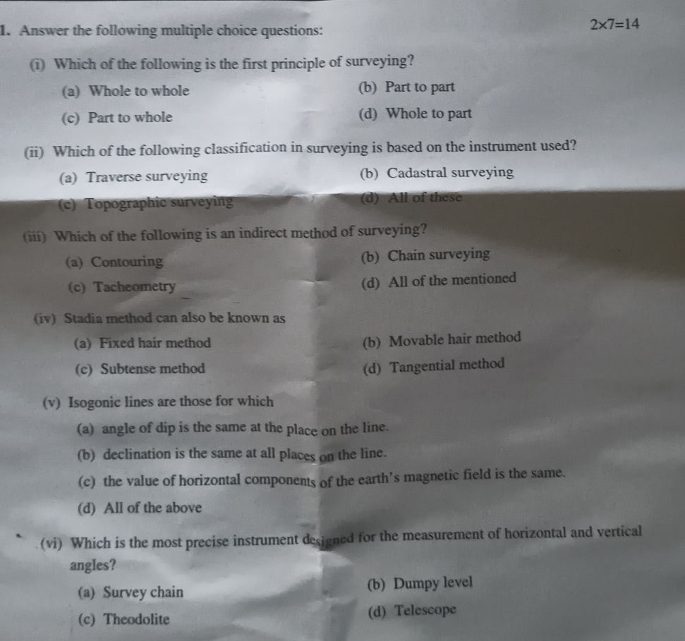 1. Answer the following multiple choice | StudyX