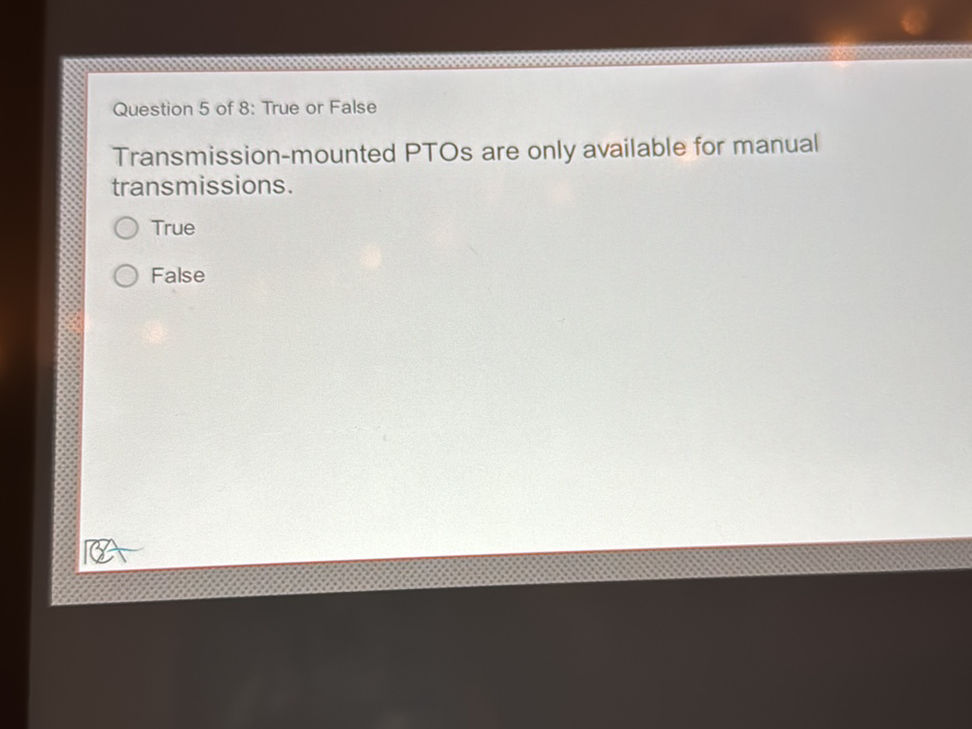 Question 5 of 8: True or False | StudyX