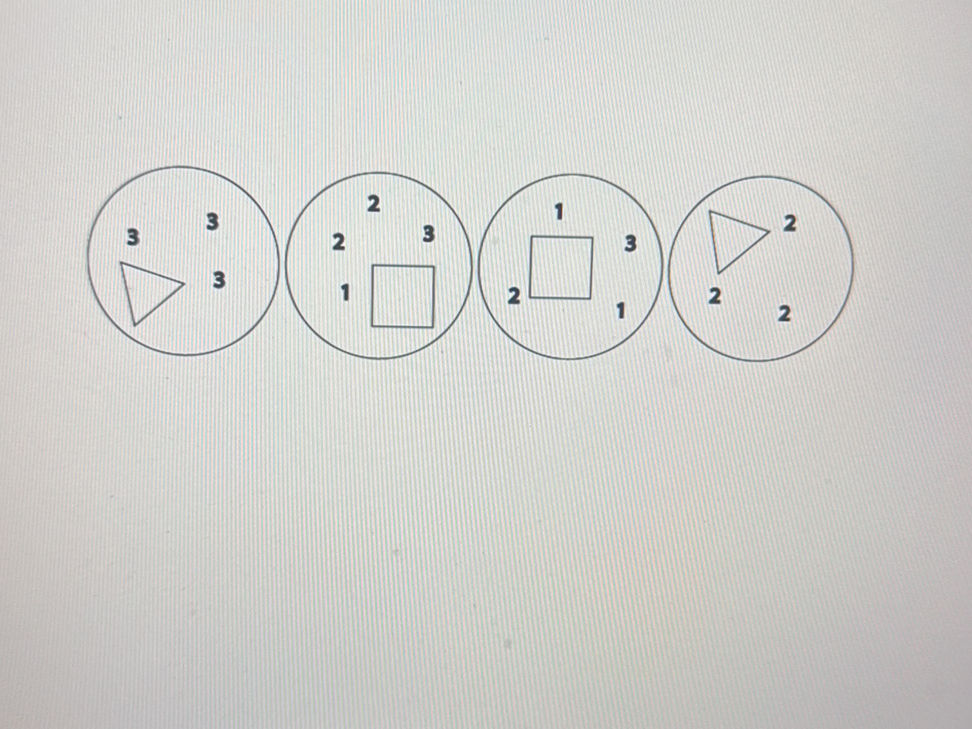 The image shows four circles, each | StudyX