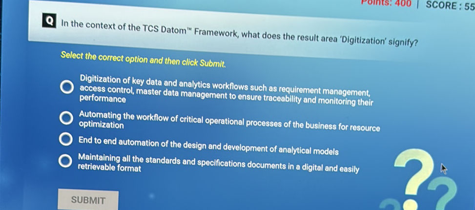 In the context of the TCS Datom™ Framework, | StudyX