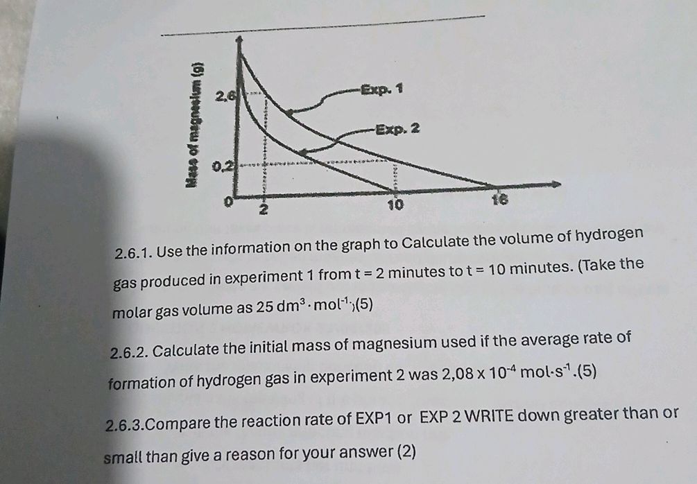 2.6.1. Use the information on the graph to | StudyX
