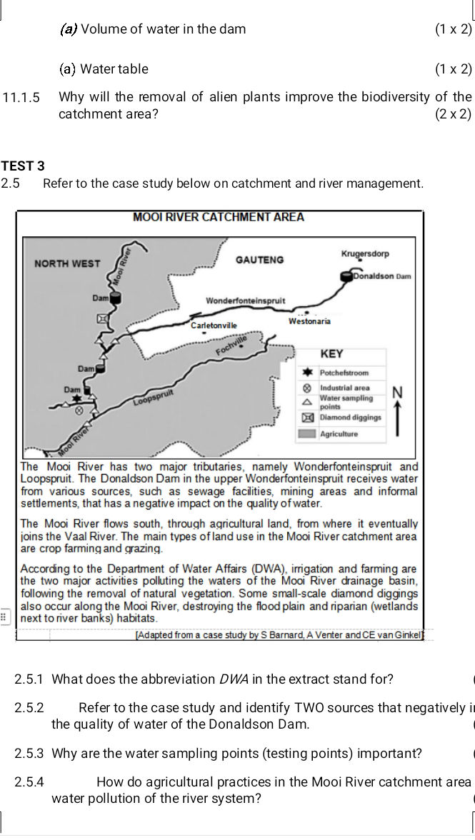 11.1.5 Why will the removal of alien plants | StudyX