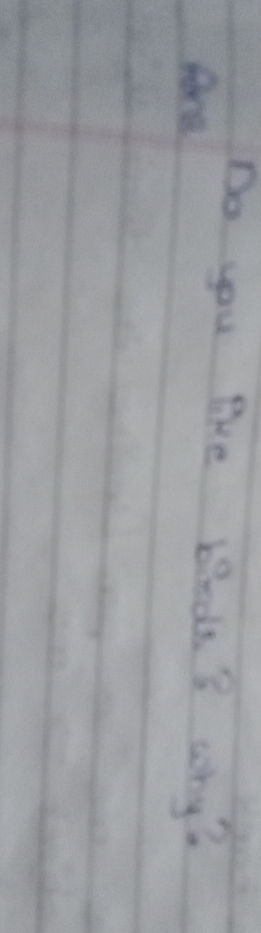 Do you like birds? | StudyX