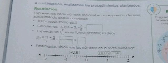 Calculamos -3 entre 5: - {3}{5} = { } | StudyX