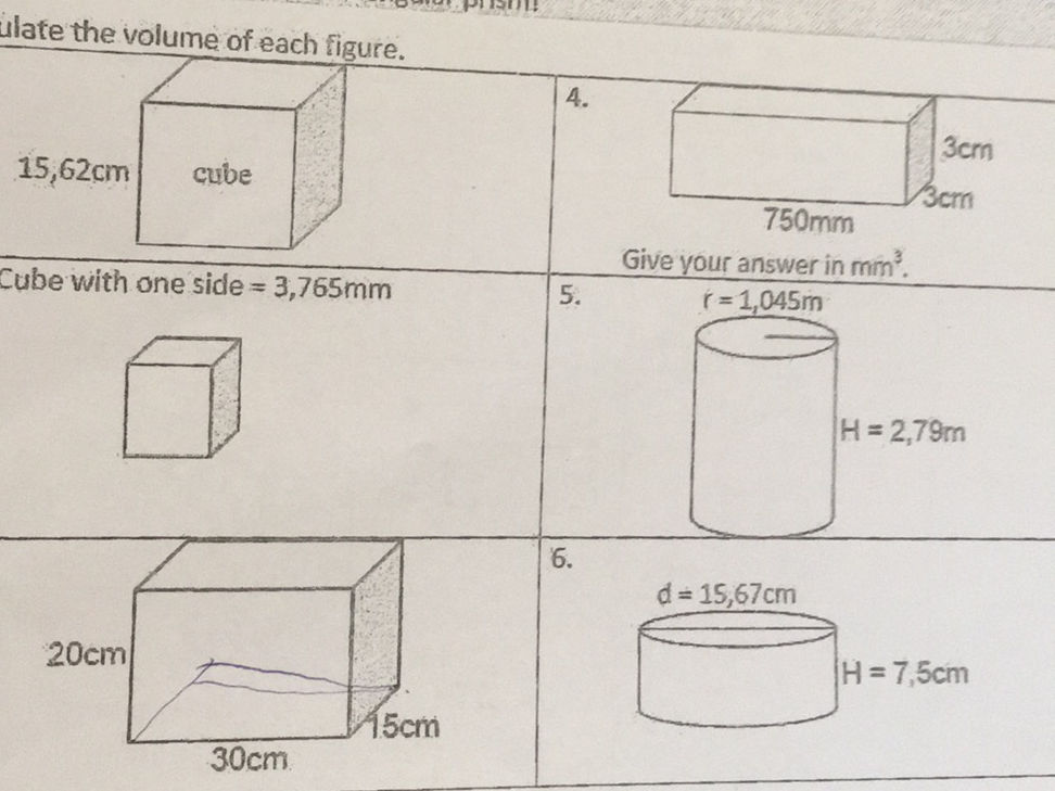 Calculate the volume of each figure. 4. A | StudyX