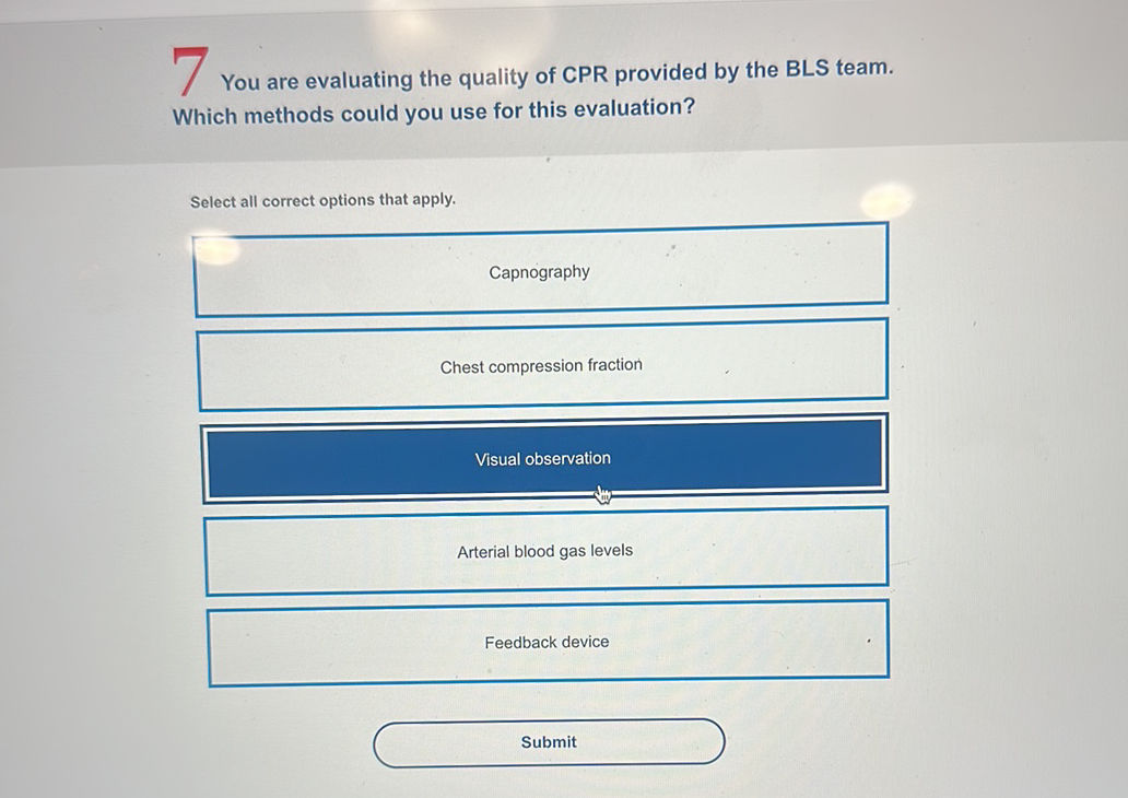 You are evaluating the quality of CPR