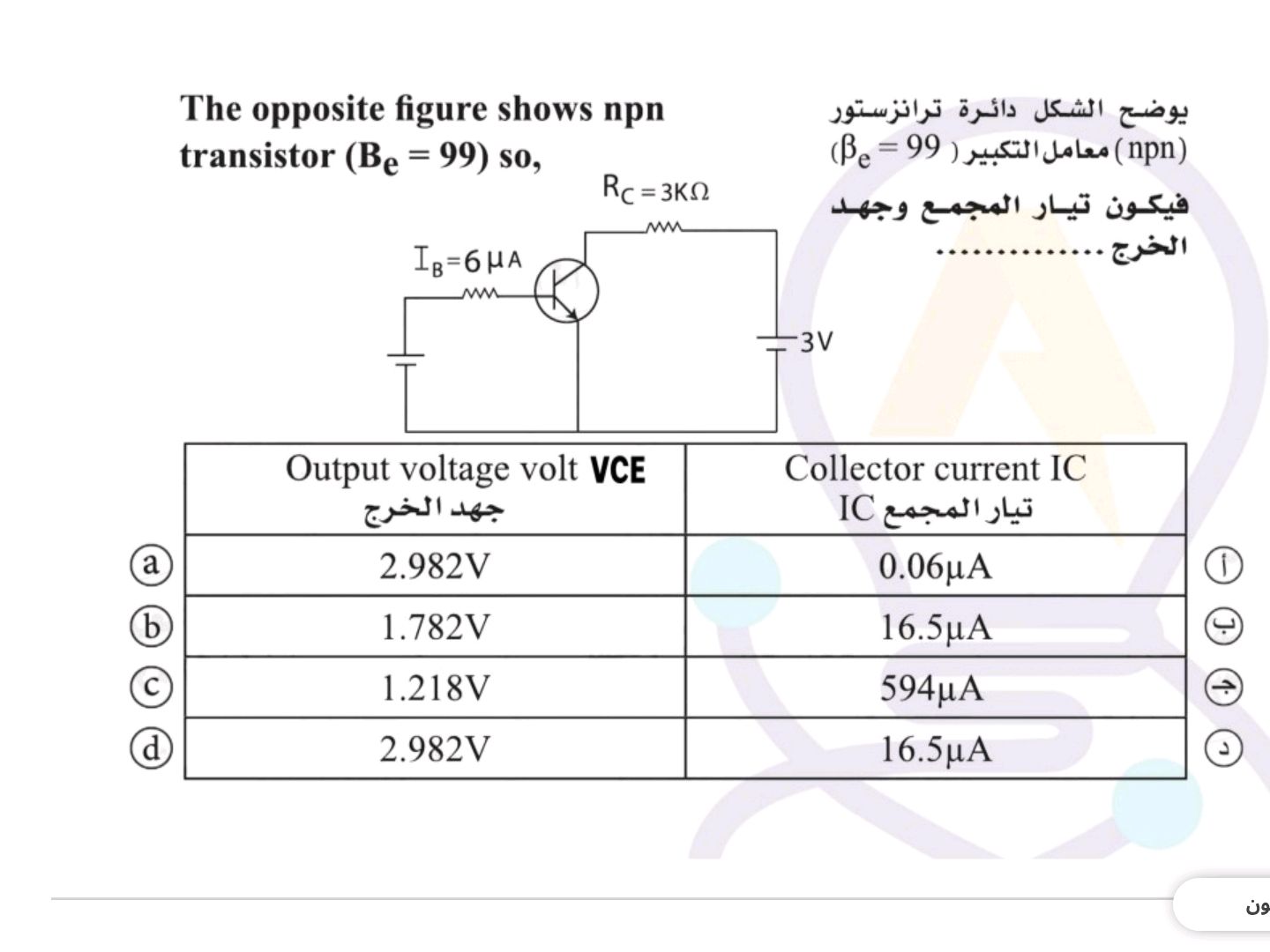 The opposite figure shows npn transistor | StudyX