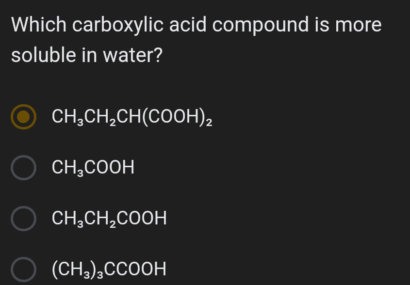 Which carboxylic acid compound is more | StudyX
