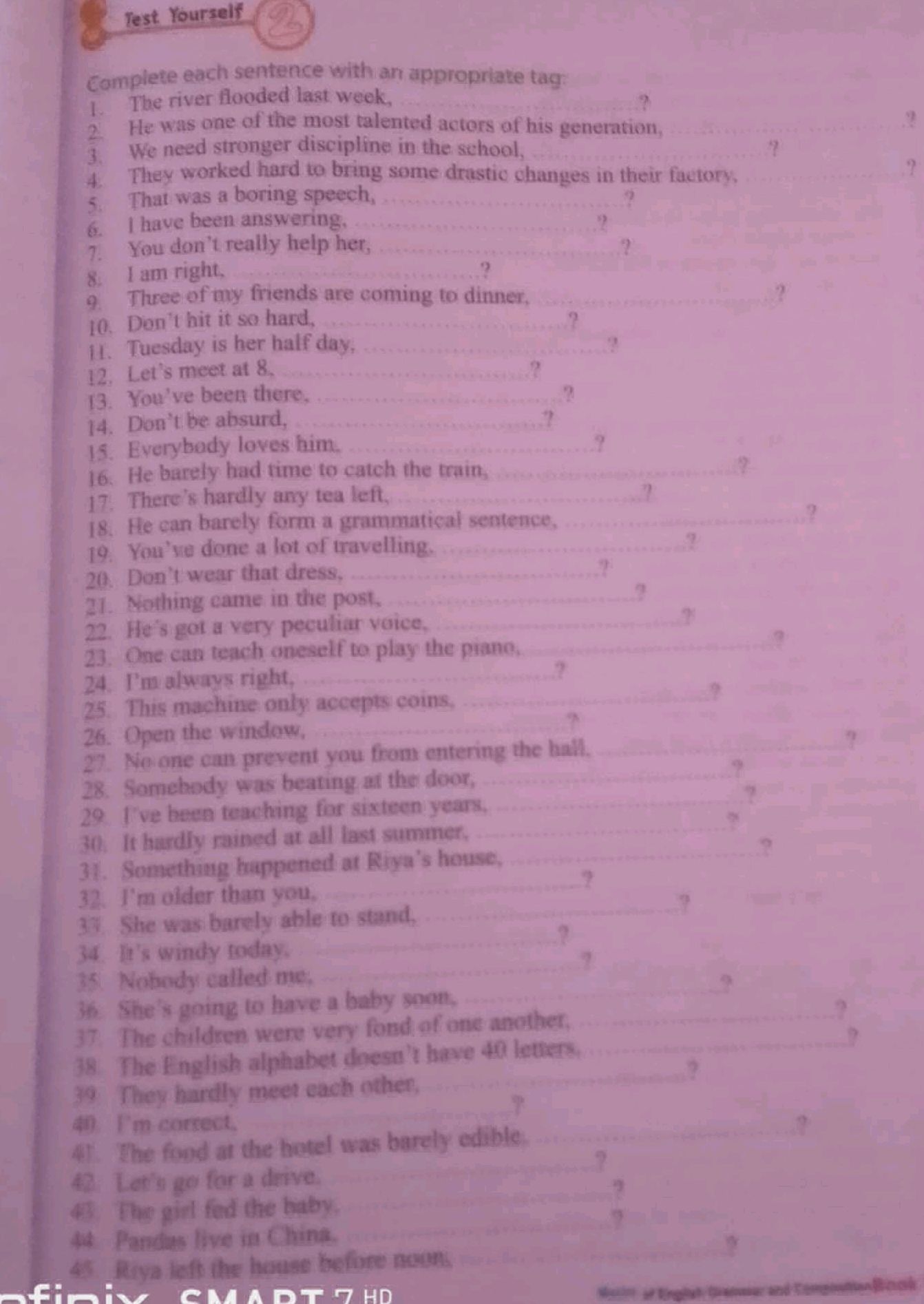 Complete each sentence with an appropriate | StudyX