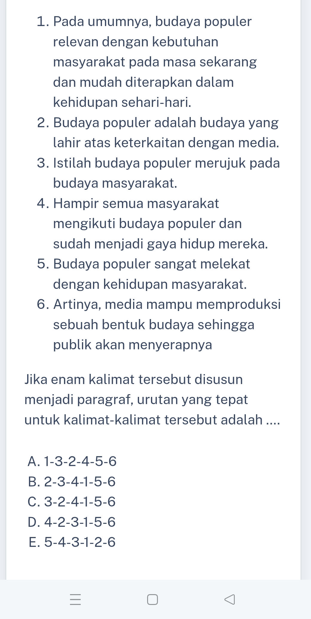 1. Pada umumnya, budaya populer relevan | StudyX