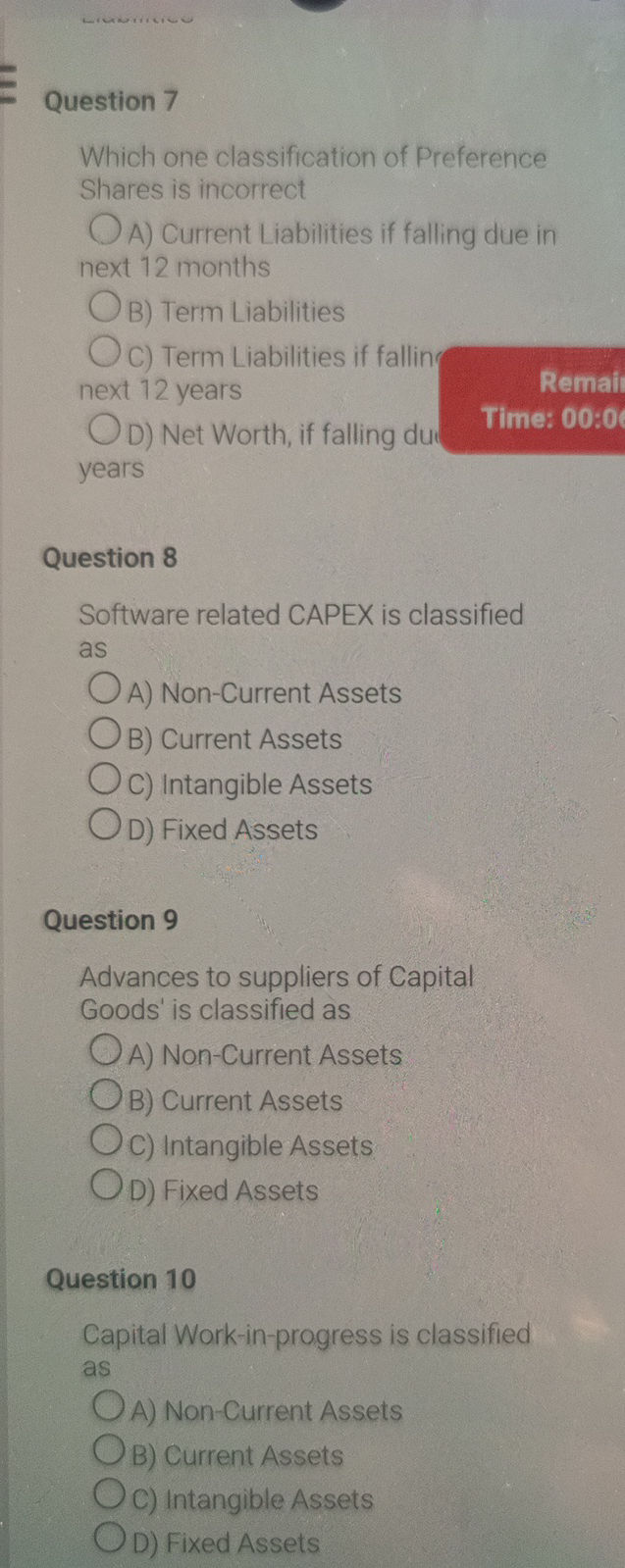 Question 7 Which one classification of | StudyX