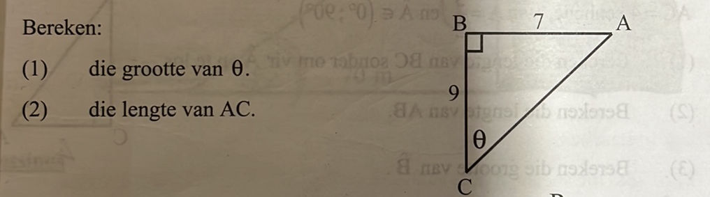 Bereken: (1) die grootte van θ. (2) die | StudyX