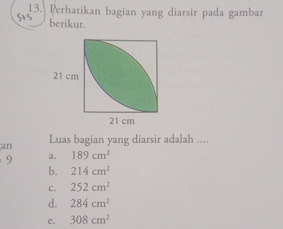 Perhatikan bagian yang diarsir pada gambar | StudyX