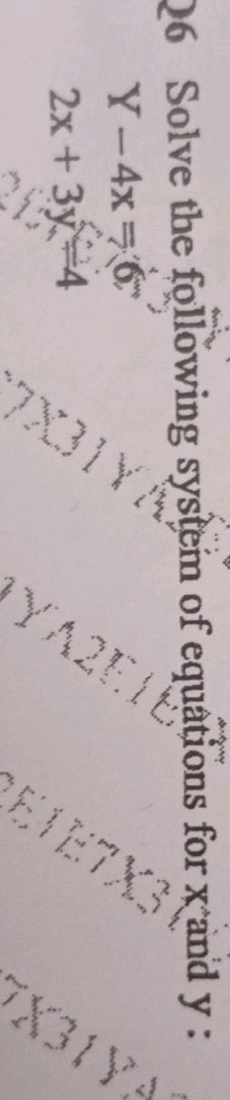 Solve the following system of equations for | StudyX