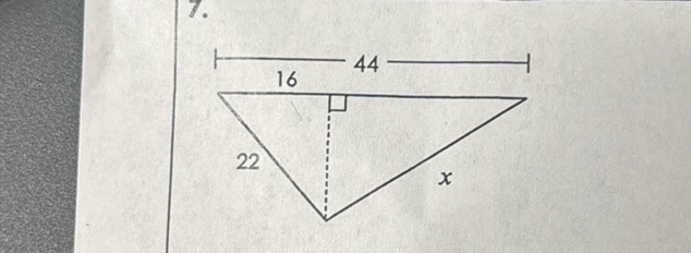 The image shows a triangle with the | StudyX