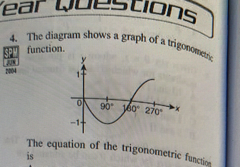 4. The diagram shows a graph of a | StudyX