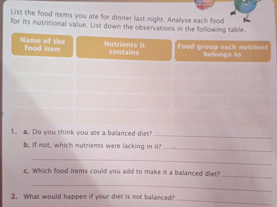 List the food items you ate for dinner last | StudyX