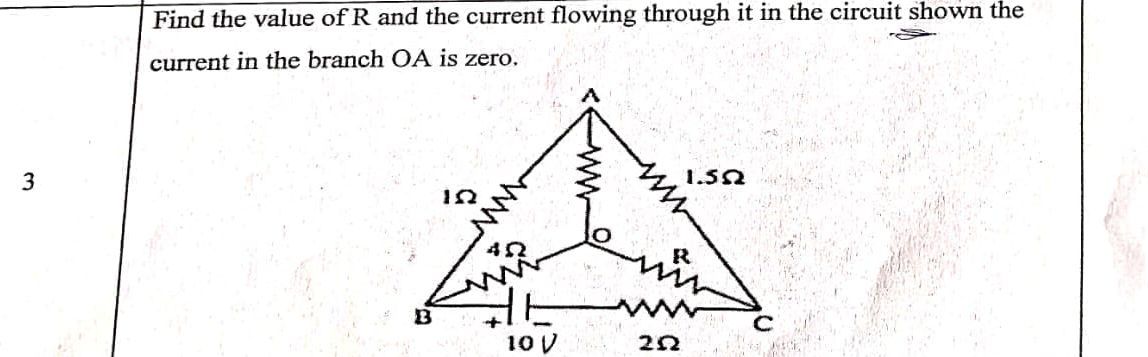 Find the value of R and the current flowing | StudyX