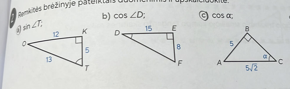 a) $ T$; b) $ D$; c) $ $; | StudyX